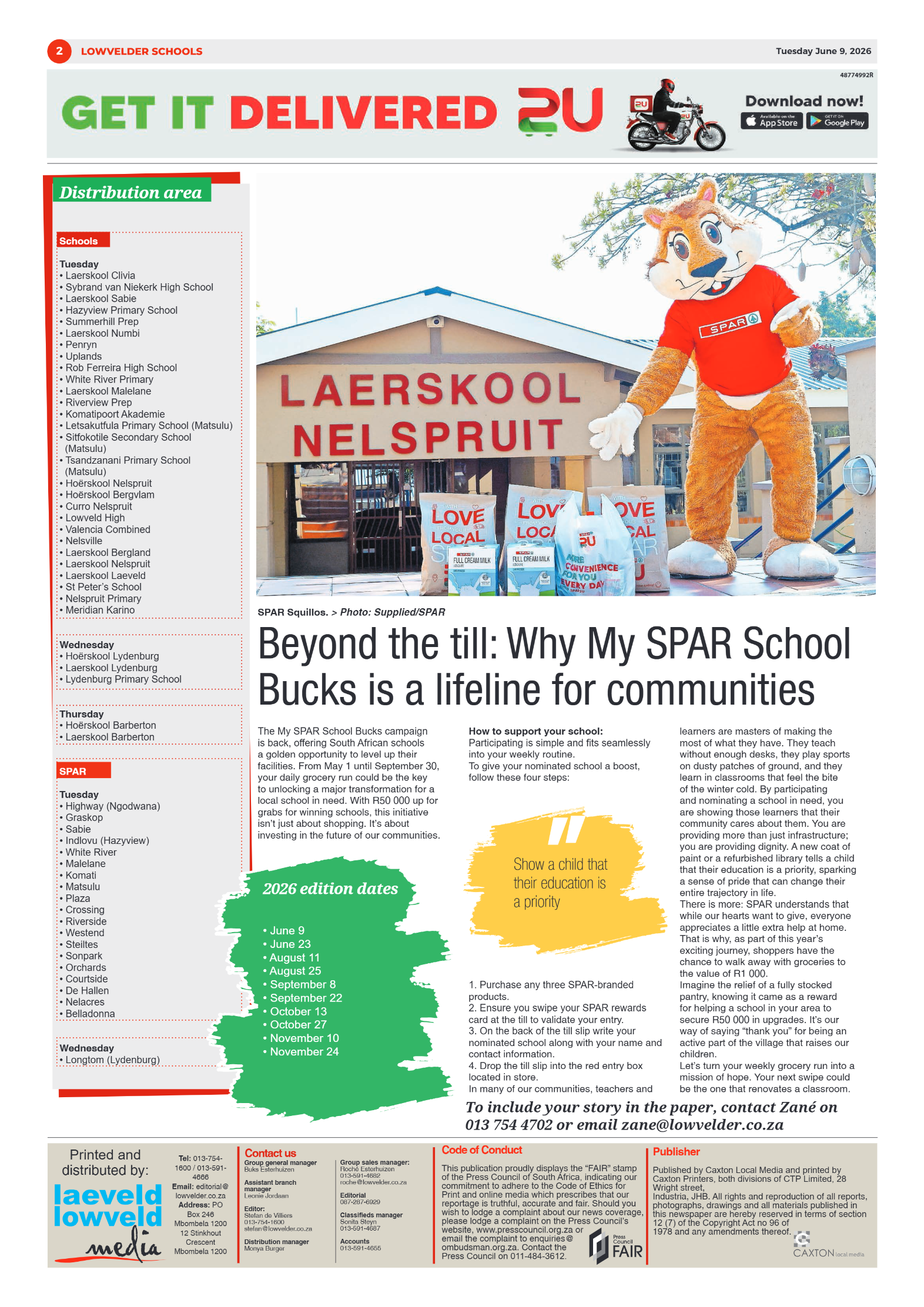 Lowvelder Schools 9 June 2026 | Lowvelder